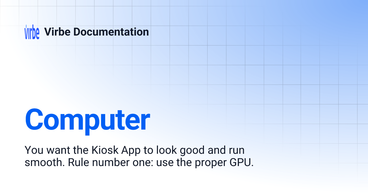 Computer | Virbe Documentation